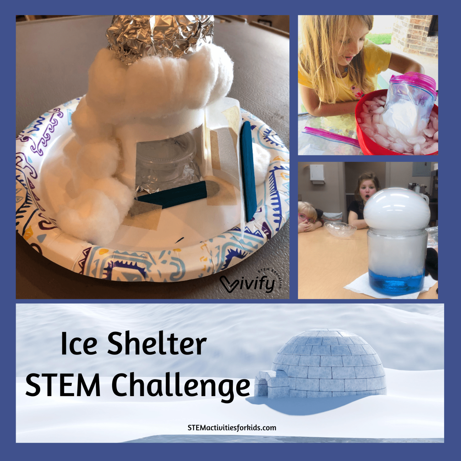 Ice STEM Shelter Challenge - STEM Activities for Kids