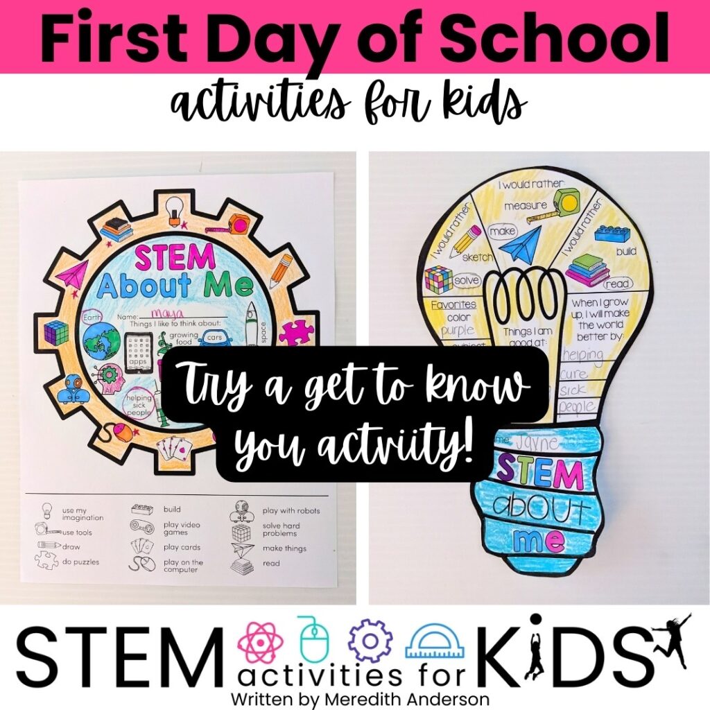 5 Engaging First Day of School Activities for STEM